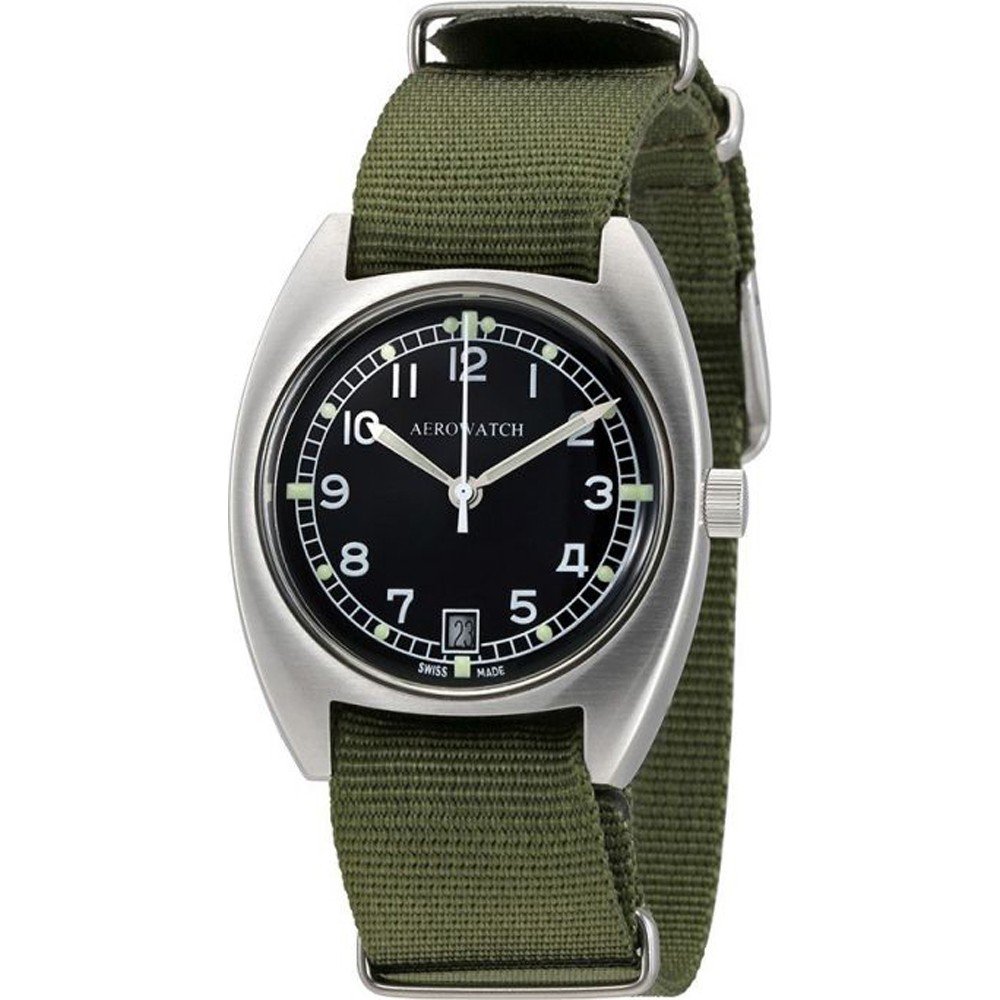 Aerowatch 42971-AA02 Military G-10 Field Horloge • Mastersintime.com