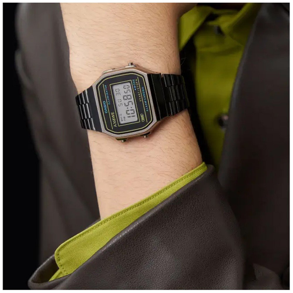 Casio Vintage A168WEHB-1AEF Film card calculator Watch • EAN ...