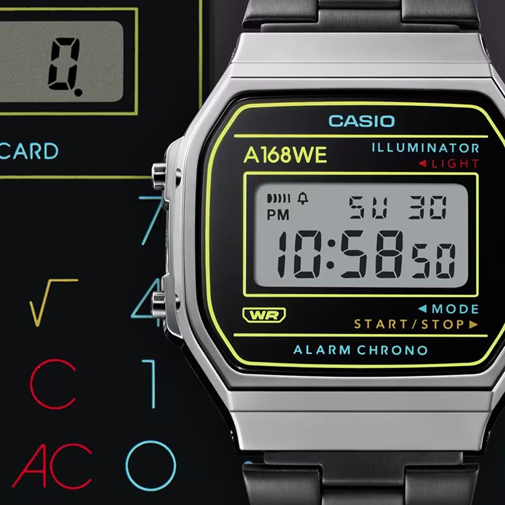 Casio Vintage A168WEHB-1AEF Film card calculator Watch • EAN ...