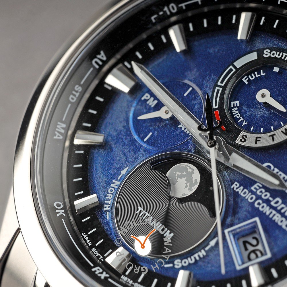 Reloj Citizen Super Titanium BY1010-81L Radio Controlled Moonphase • EAN: 4974374338129 ...