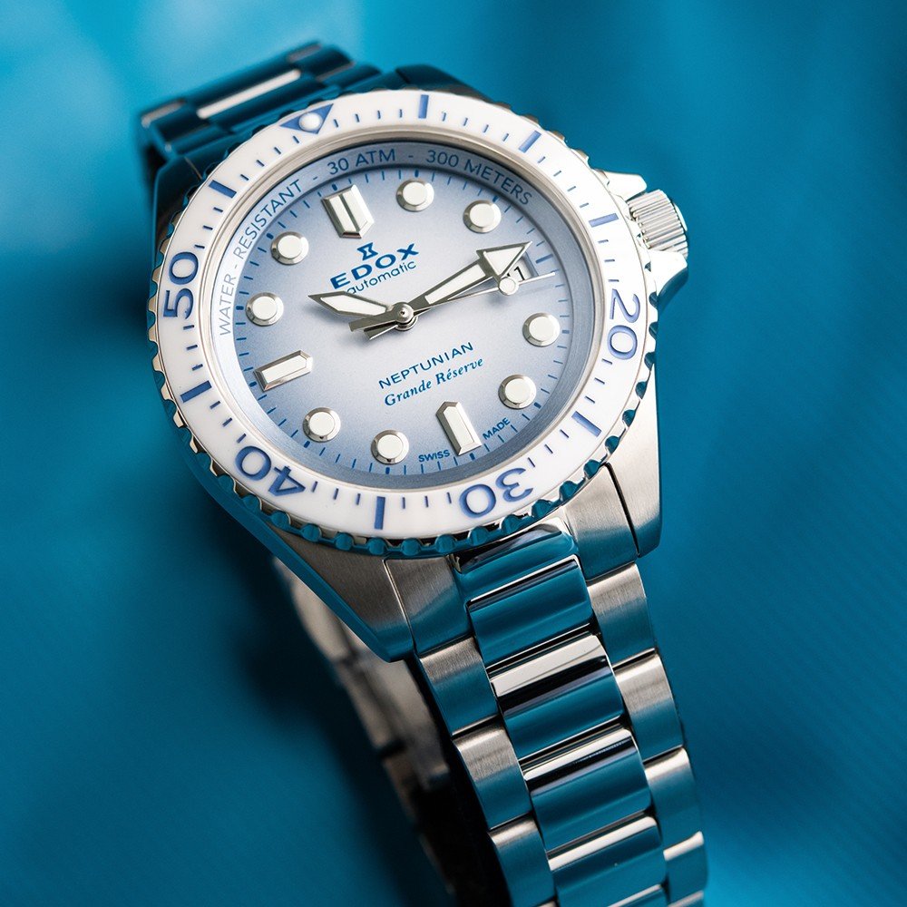 Montre Edox Neptunian 80801-3BBUM-BUCDN Neptunian Grande Réserve ...