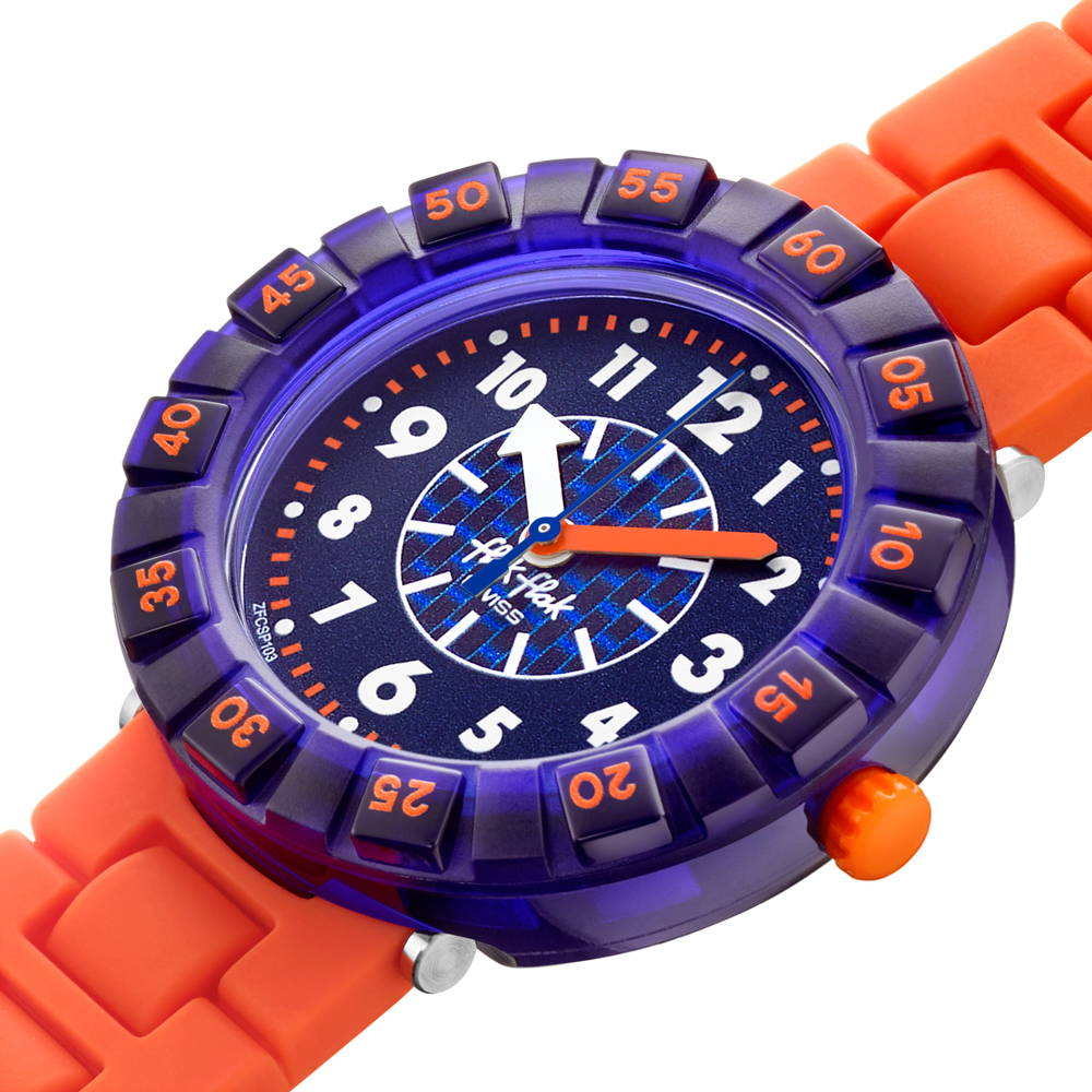 Flik Flak FCSP103 7+ Power Time watch - Orangebrick