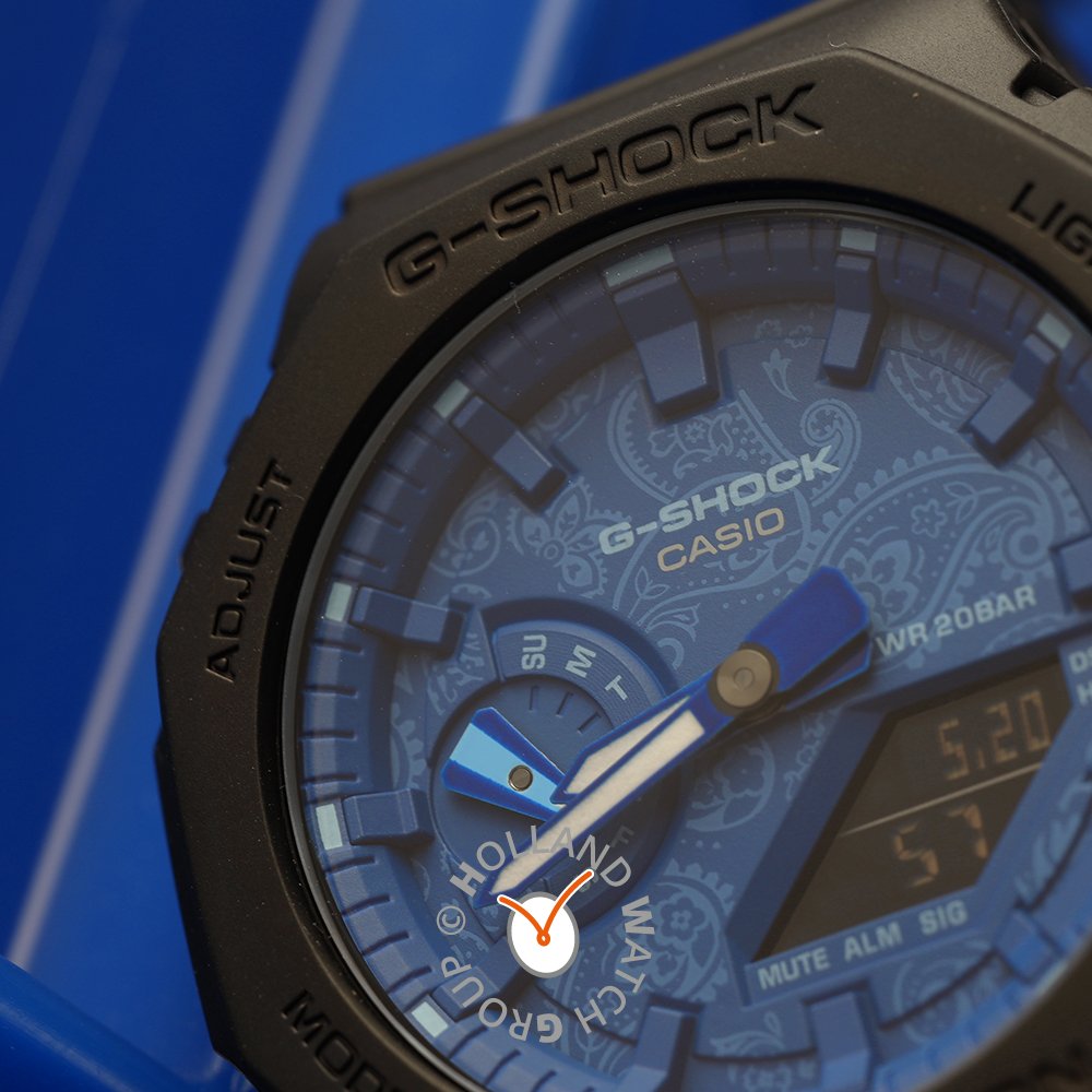 G-Shock GA-2100BP-1AER watch - Carbon Core - Blue Paisley
