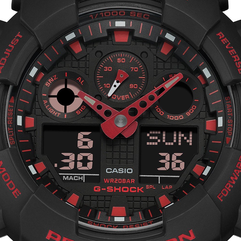 G-Shock Classic Style GA-100BNR-1AER Ignite Red Watch • EAN ...