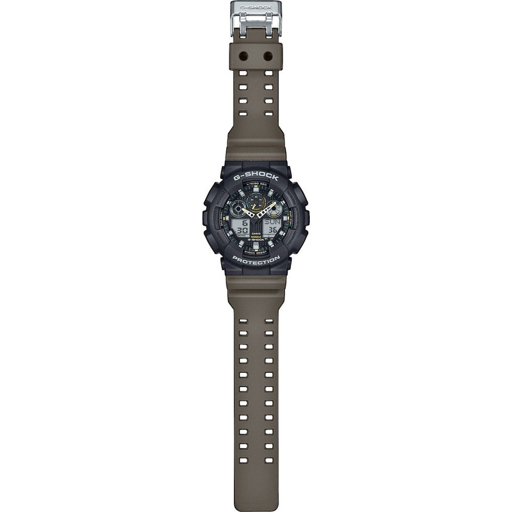 G-Shock Classic Style GA-100TU-1A3ER Two Tone Utility Colours Watch ...