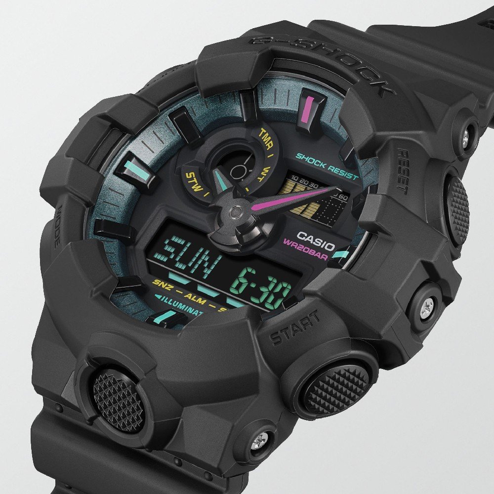 G-Shock Classic Style GA-700MF-1AER Multi Fluorescent Accents Watch ...
