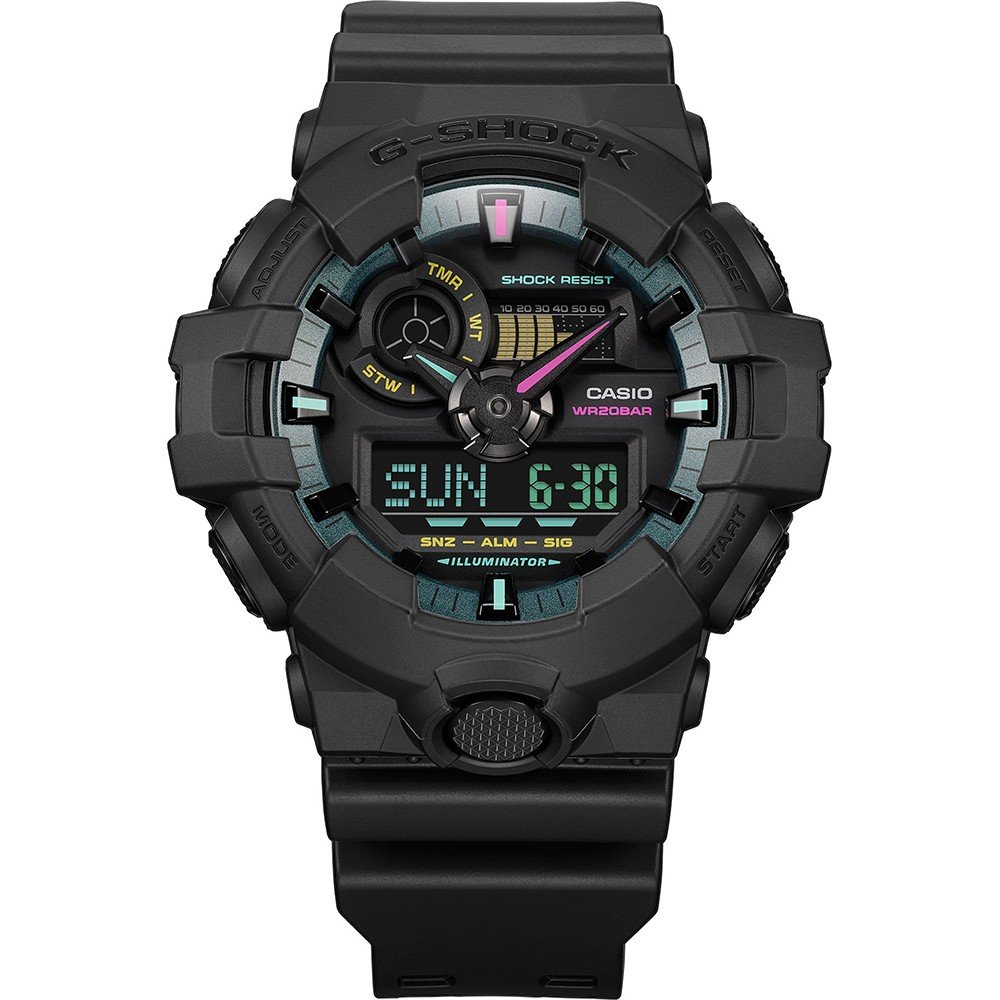 G-Shock Classic Style GA-700MF-1AER Multi Fluorescent Accents Watch ...