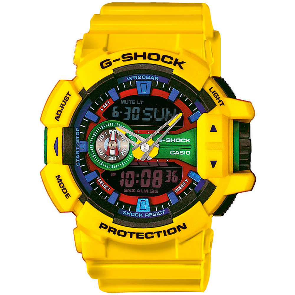 G-Shock GA-400-9AER watch - Rotary Switch