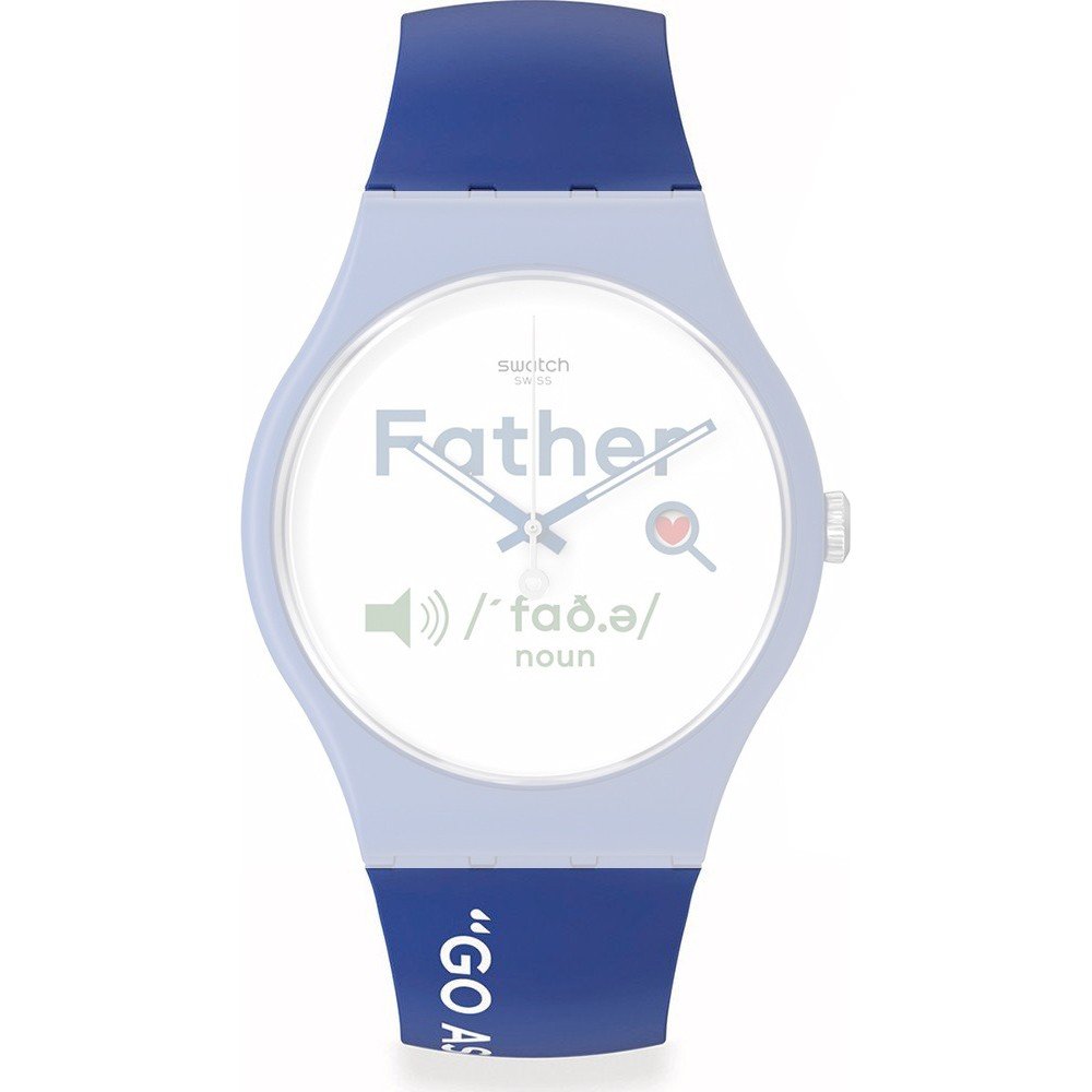 Swatch Plastic Bio - NewGent ASO29Z704 All about dad Strap • Official ...