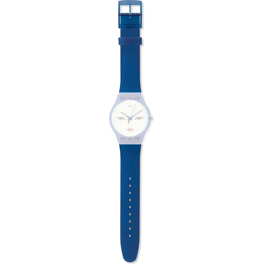 Swatch ASUOZ107 Strap - SUOZ107 Blue Wraith