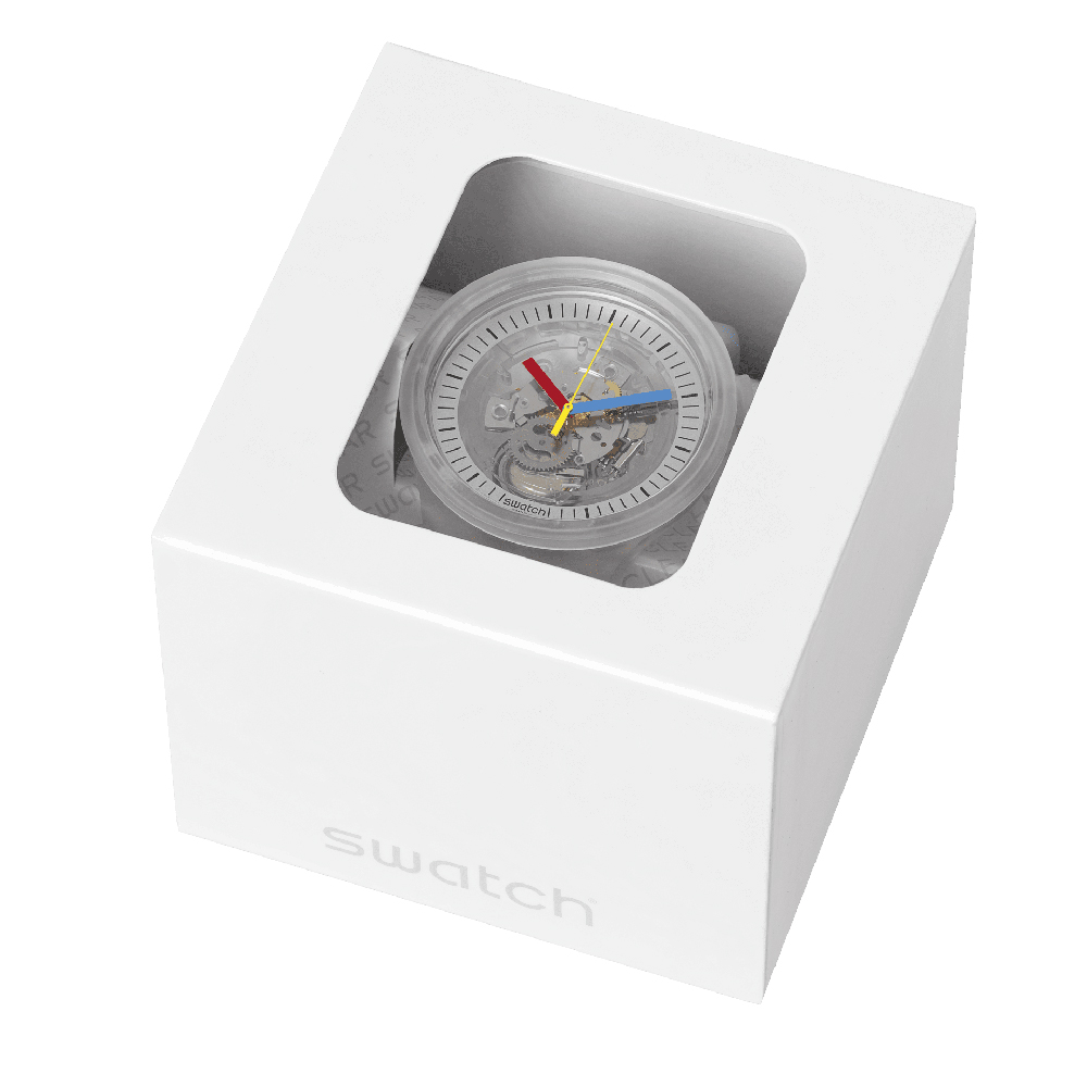Swatch SB01K100 watch - Clearly Bold