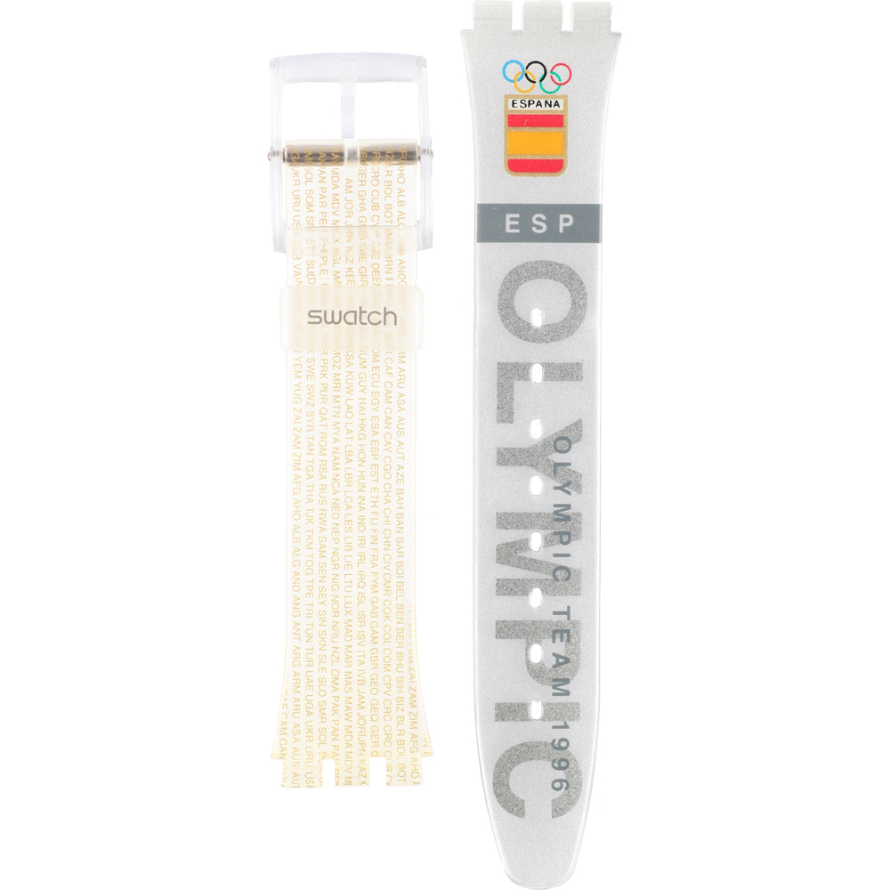 Swatch Plastic - Standard Gent AGZ150E GZ150E Olympic Team Spain Strap ...
