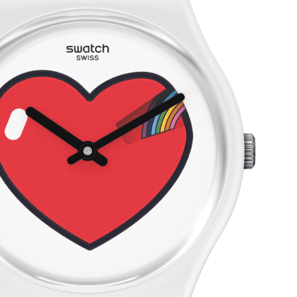 Swatch GW718 watch - Love O'Clock