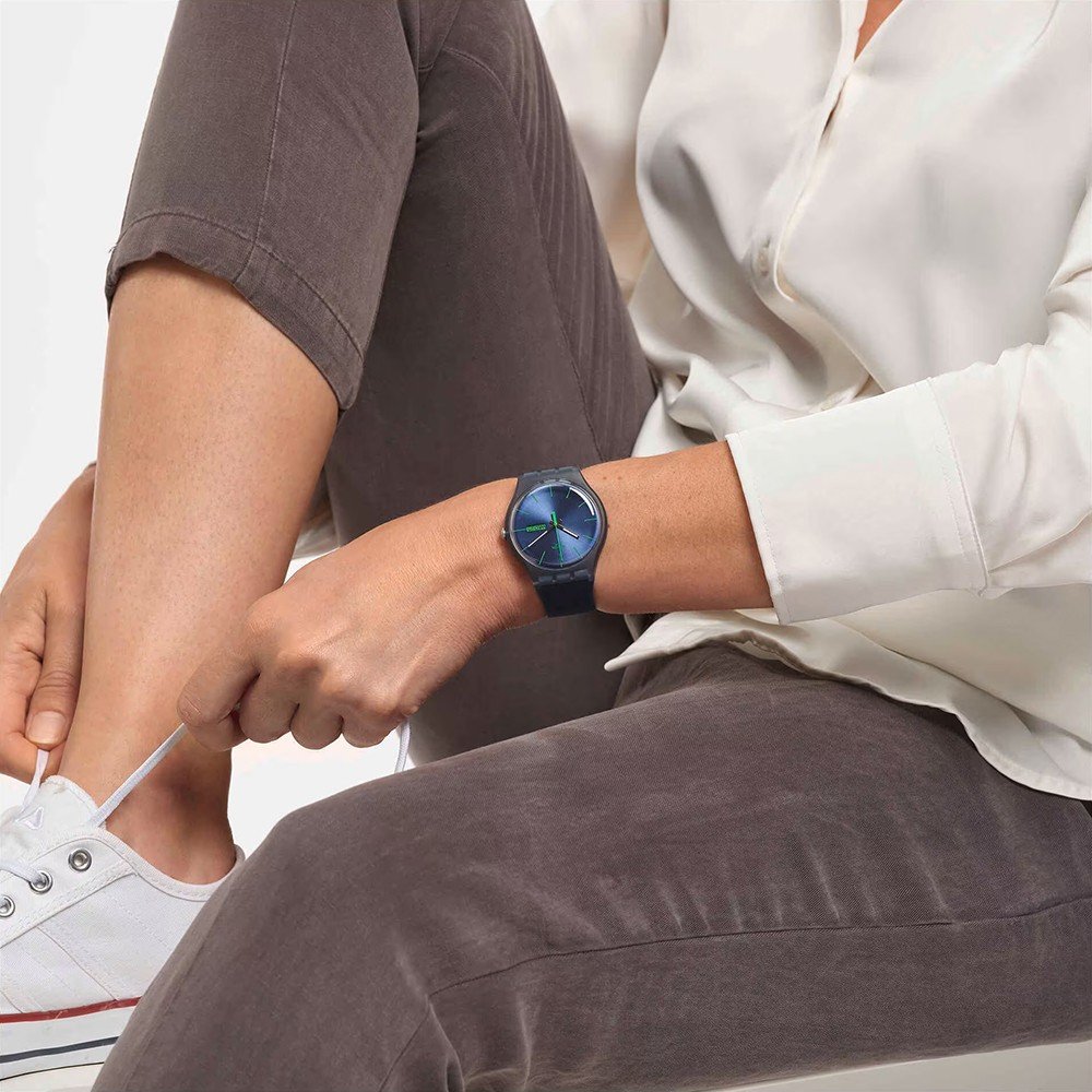 Swatch Plastic Bio - NewGent SO29N704 Blue Rebel Watch • EAN ...