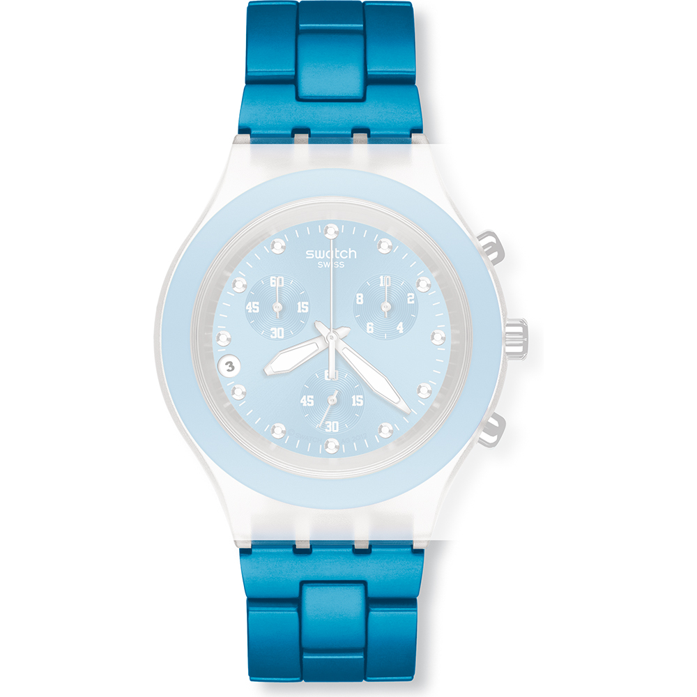 Swatch ASVCK4053AG Strap - SVCK4053AG Full-Blooded Cyan