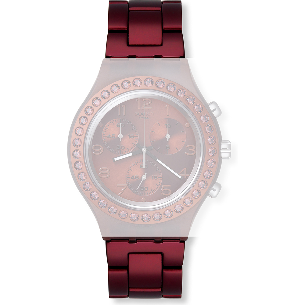 Swatch Diaphane Strap ASVCR1000AG SVCR1000AG Red Ruby Brilliance Strap ...